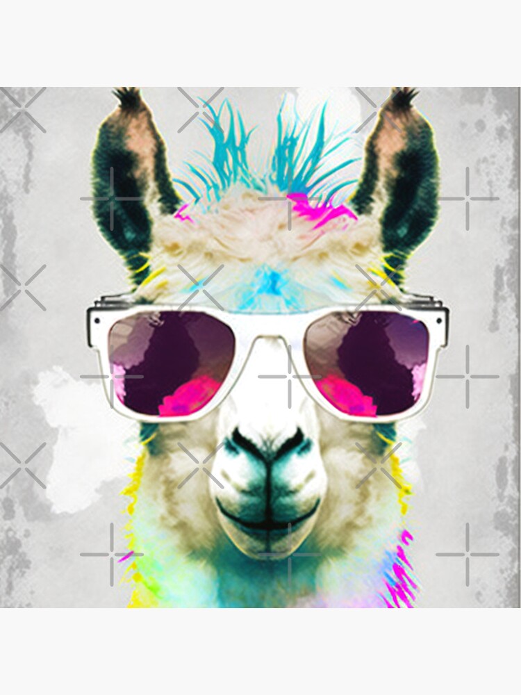"cool llama wearing sunglasses sticker" Sticker for Sale by ...