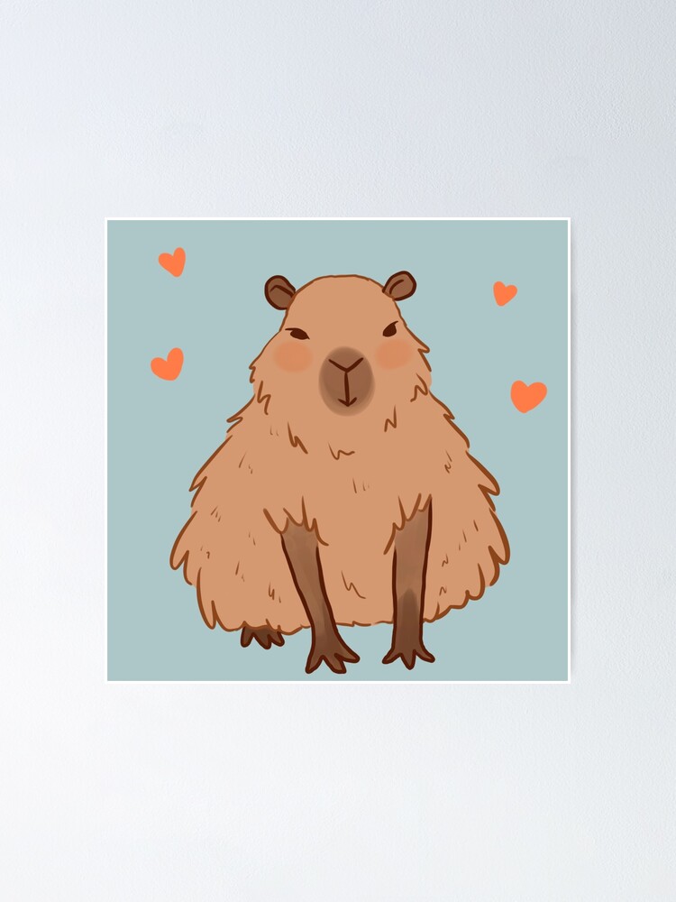 "Capybara cute illustration - Nice Capybara" Poster for Sale by ...