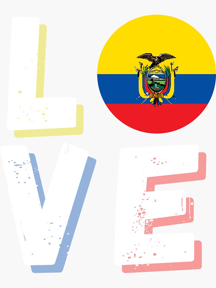 "Love Ecuador" Sticker for Sale by FamilyTrends22 | Redbubble