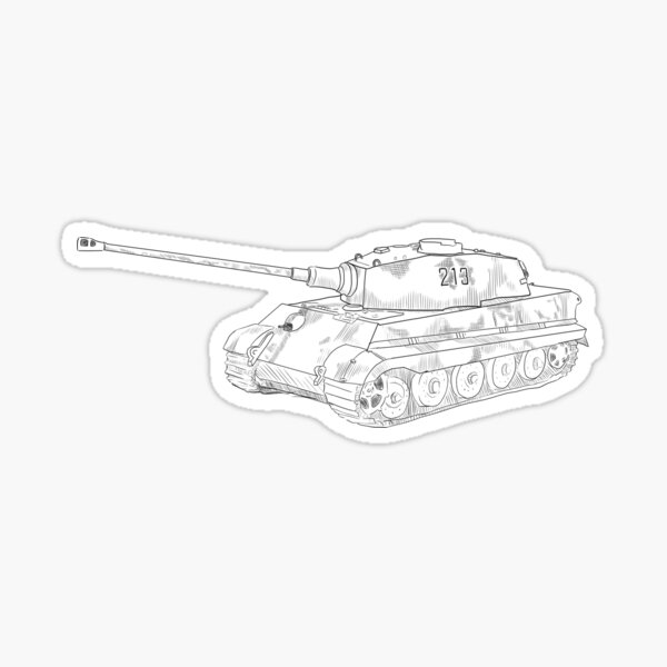 "King Tiger - WW2 German tank" Sticker for Sale by No-Nickname- | Redbubble