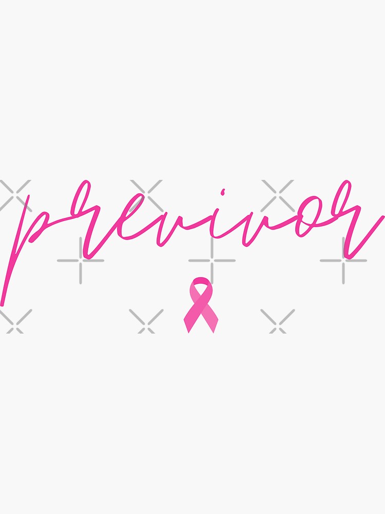 "Previvor, Breast Cancer, Pink Ribbon, BRCA Gene Mutation " Sticker for ...