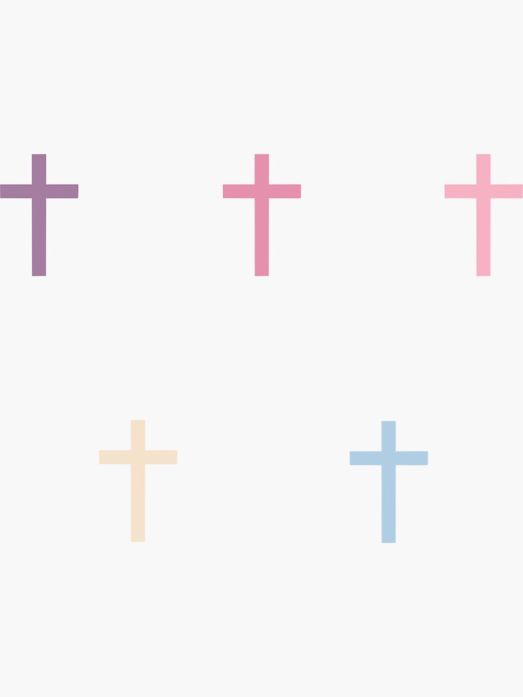 "Christian Cross Sticker Pack" Sticker for Sale by ReformedStyle ...