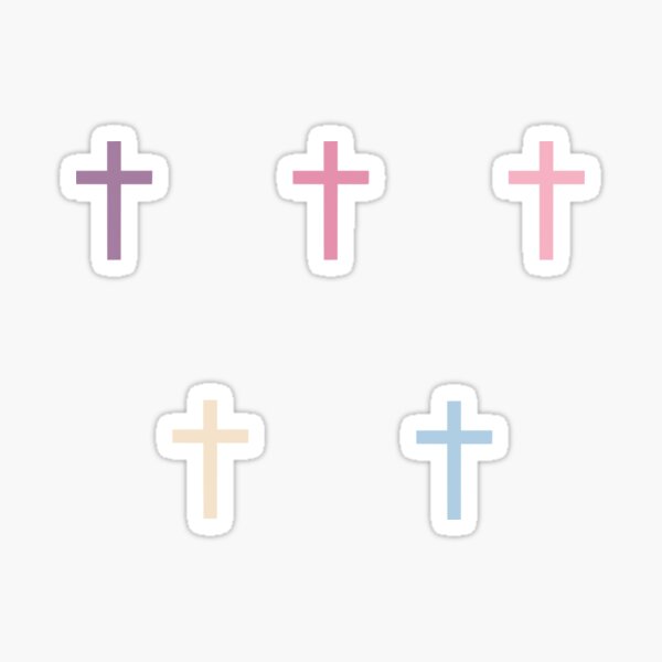 "Christian Cross Sticker Pack" Sticker for Sale by ReformedStyle ...