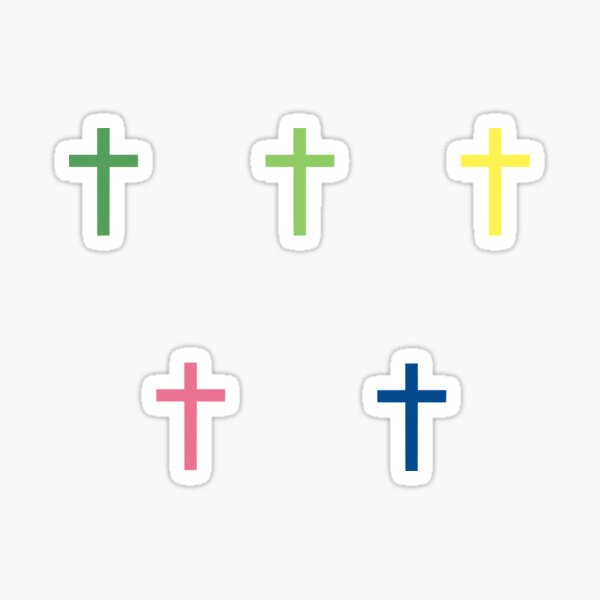 "Christian Cross Sticker Pack" Sticker for Sale by ReformedStyle ...