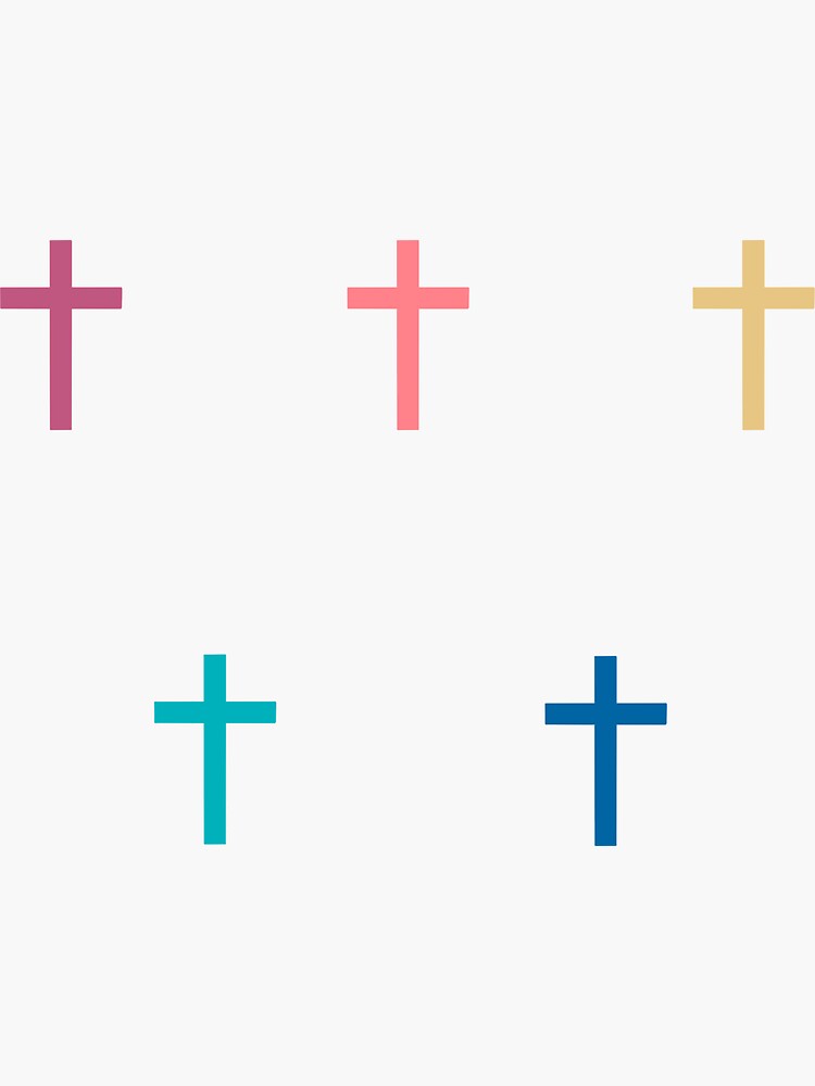 "Christian Cross Sticker Pack" Sticker for Sale by ReformedStyle ...