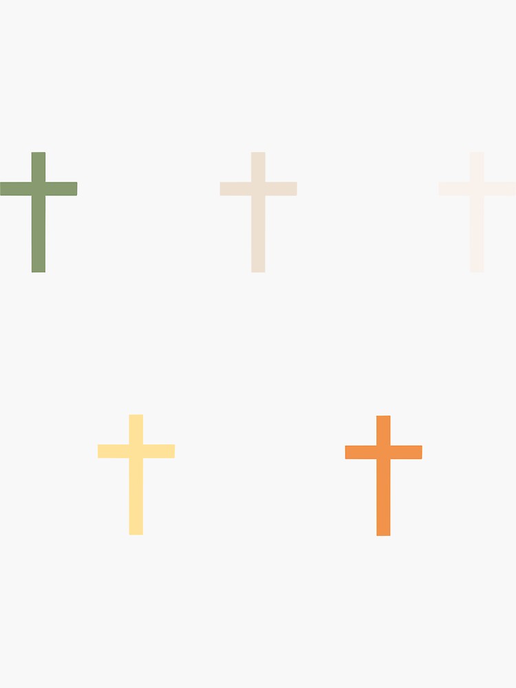 "Christian Cross Sticker Pack" Sticker for Sale by ReformedStyle ...