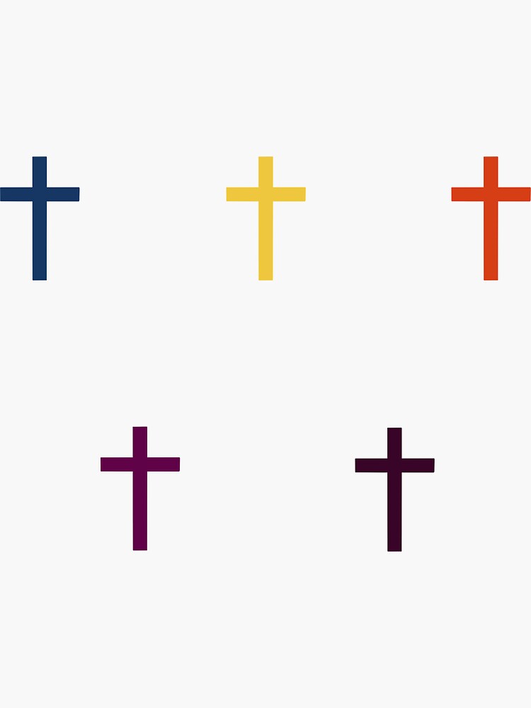 "Christian Cross Sticker Pack" Sticker for Sale by ReformedStyle ...