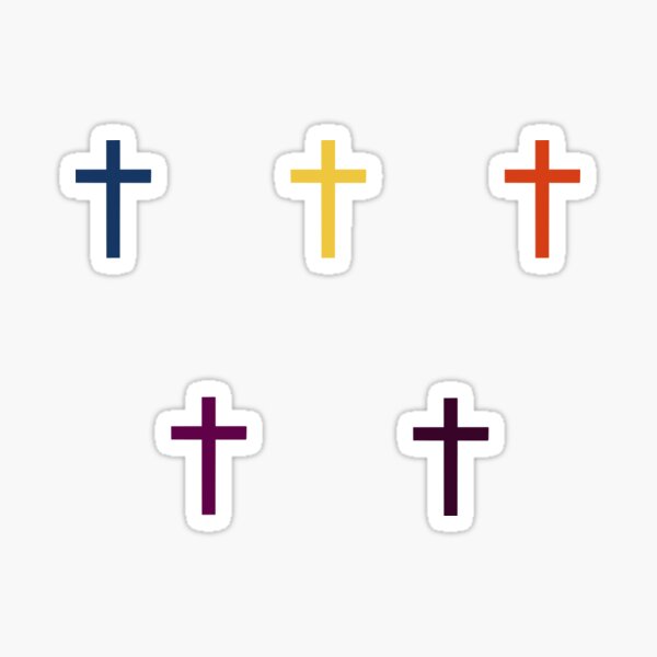 "Christian Cross Sticker Pack" Sticker for Sale by ReformedStyle ...
