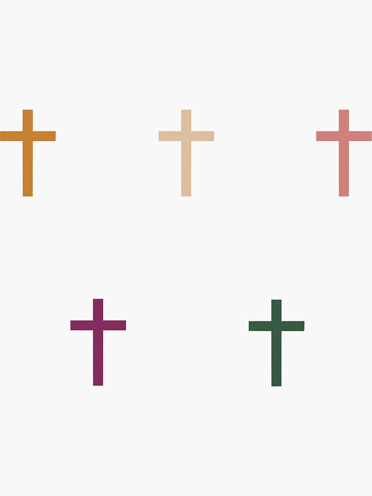 "Christian Cross Sticker Pack" Sticker for Sale by ReformedStyle ...