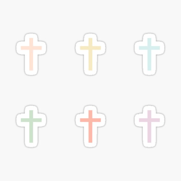 "Christian Cross Sticker Pack" Sticker for Sale by ReformedStyle ...