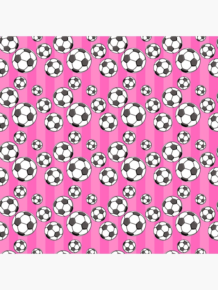 "Pink Soccer Ball Pattern" Sticker for Sale by AHappyHippie | Redbubble