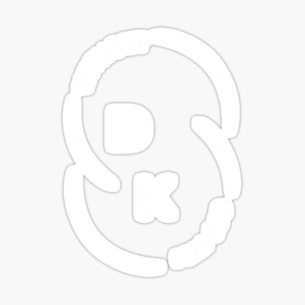 "DK Without Fear Initials Design " Sticker for Sale by ComBossaStudio ...