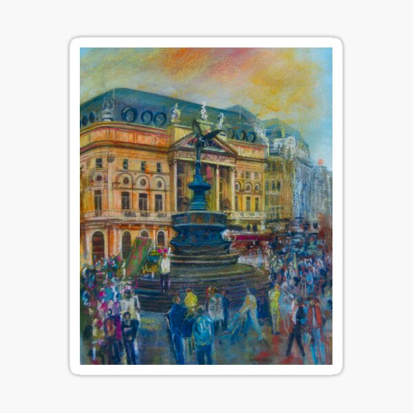 "The Statue of Eros, Piccadilly Circus, London" Sticker for Sale by ...