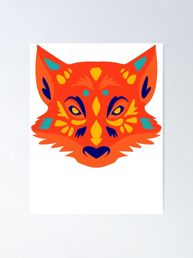 "Multi Color Fox" Poster for Sale by Mitinagroup | Redbubble