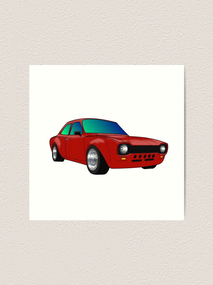 "Classic Ford Escort MK1" Art Print for Sale by gavmanart | Redbubble
