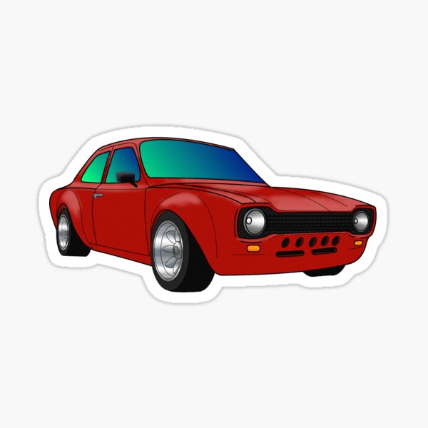 "Classic Ford Escort MK1" Sticker for Sale by gavmanart | Redbubble