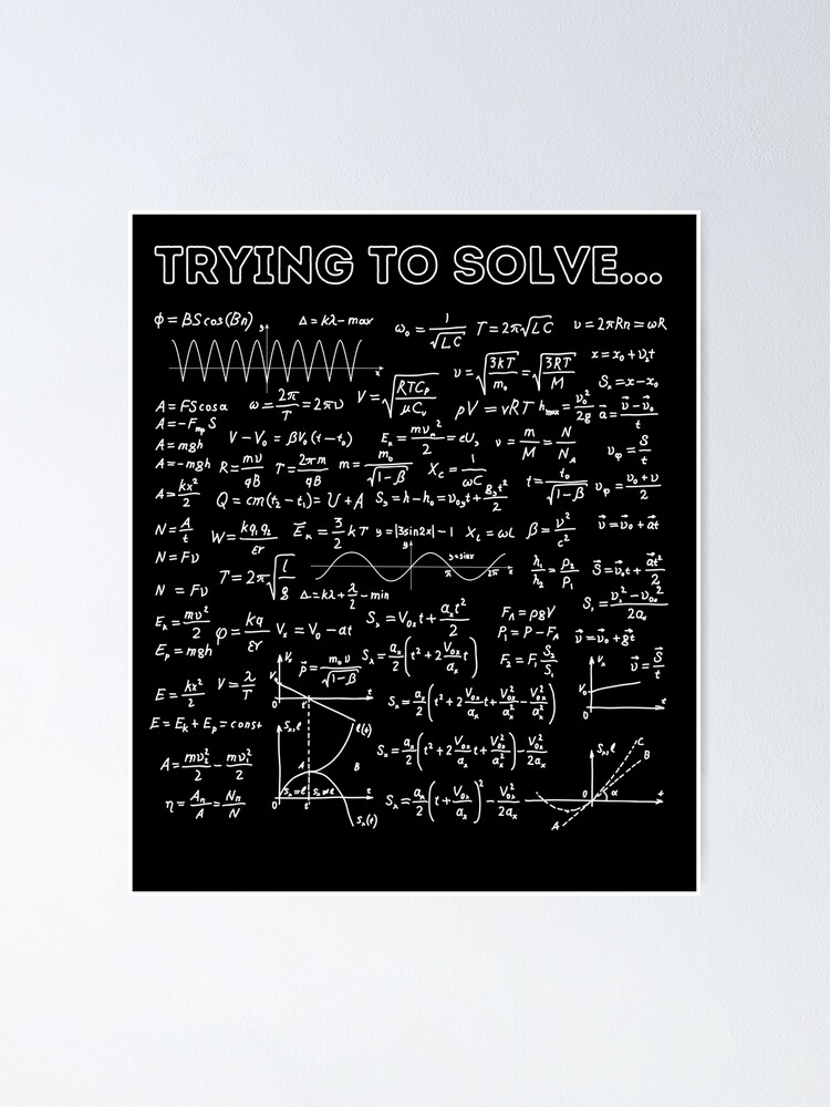 " Math Equation " Poster for Sale by BlackcherryArt | Redbubble