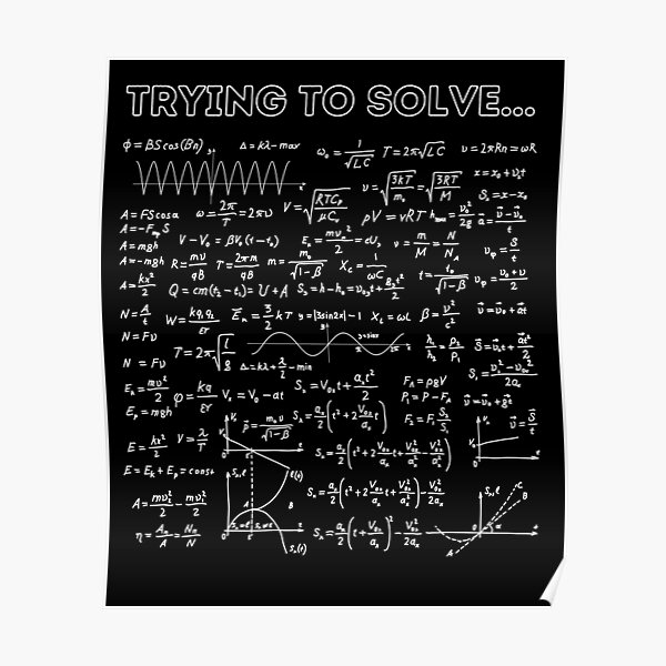 " Math Equation " Poster for Sale by BlackcherryArt | Redbubble