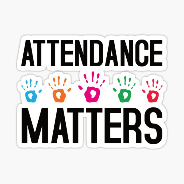 "Attendance Matters Clerk Funny School Attendance Clerk" Sticker for ...