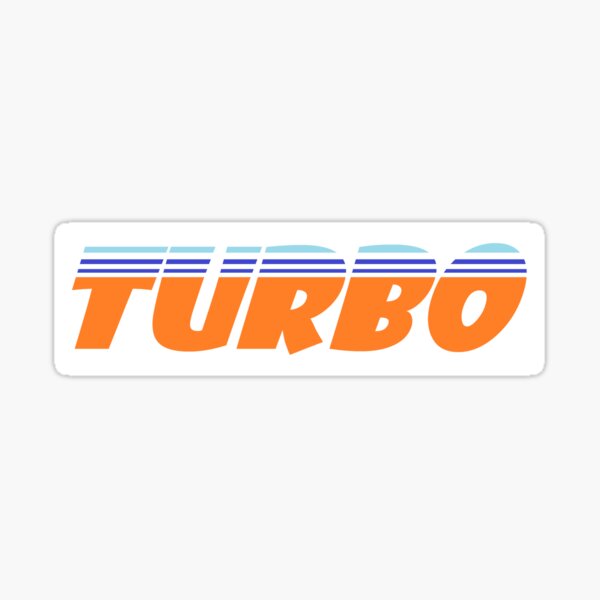 "TURBO! Sports car sticker Rally heritage colors" Sticker for Sale by ...