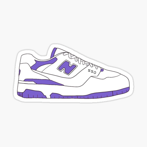 "New Balance 550 - purple " Sticker for Sale by Madeline-13 | Redbubble