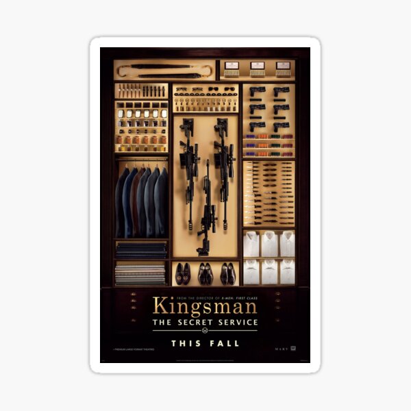 "Kingsman: The Secret Service (2014) Movie" Sticker for Sale by Pelicve ...