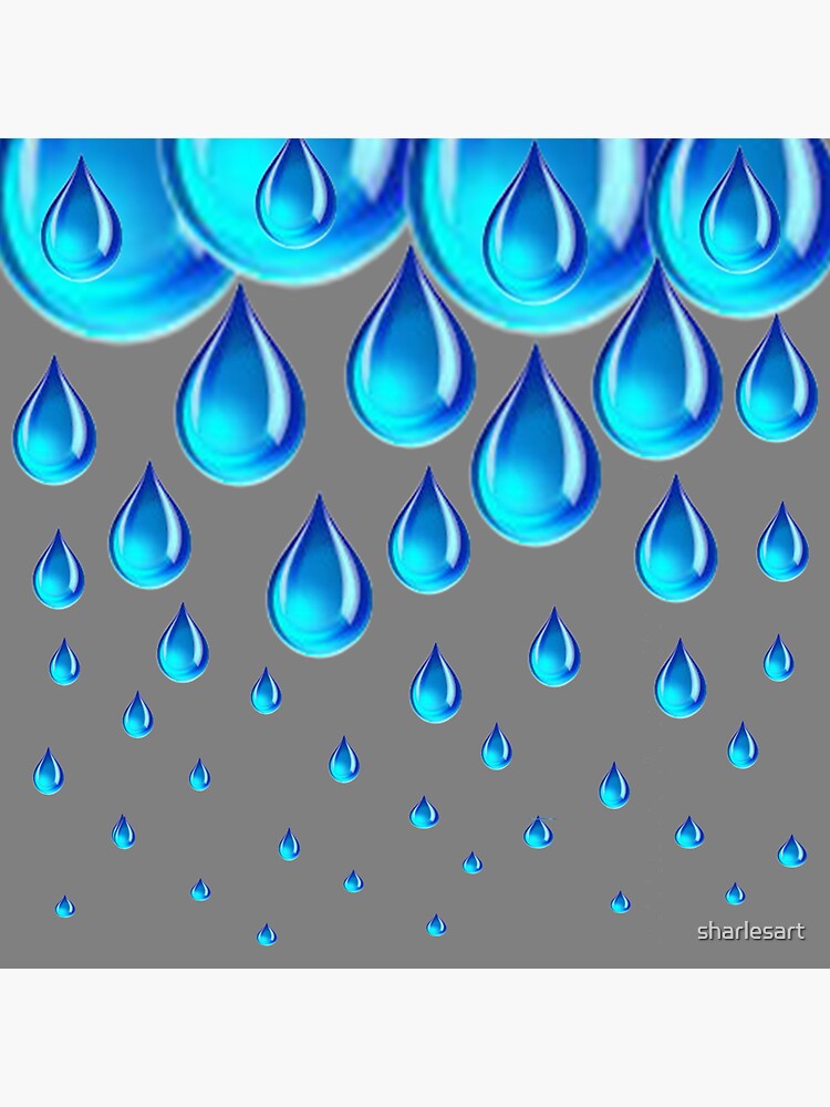 "BLUE RAIN PATTERN ABSTRACT GREY ART" Sticker for Sale by sharlesart ...