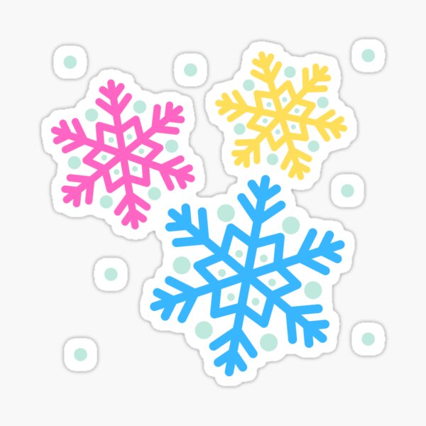 "Pansexual Snowflakes AOP" Sticker for Sale by VirtualFaries | Redbubble