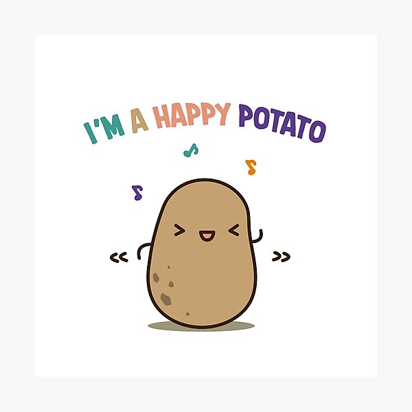 "Happy potato" Photographic Print for Sale by clgtart | Redbubble