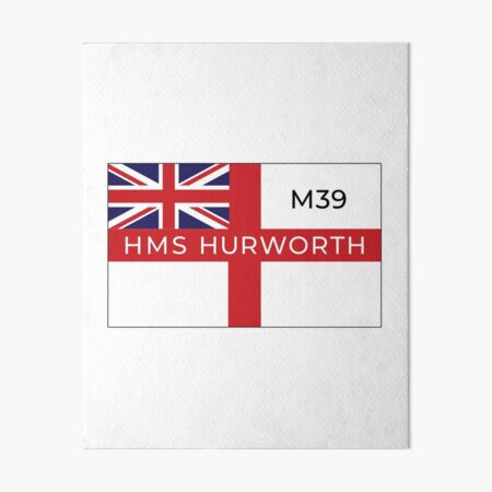 "HMS Hurworth On British White Ensign - M39 - British Navy Hunt Class ...