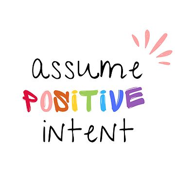 "Positive intent" Sticker for Sale by Susseengel | Redbubble