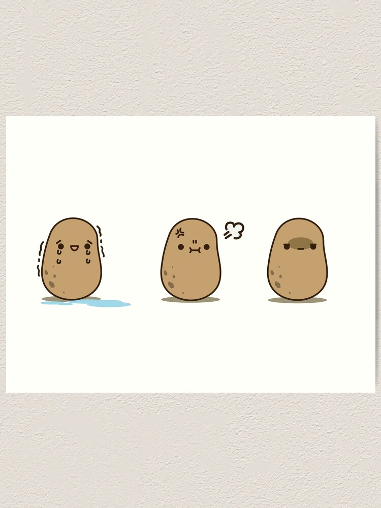 "Annoyed potatoes set" Art Print by clgtart | Redbubble