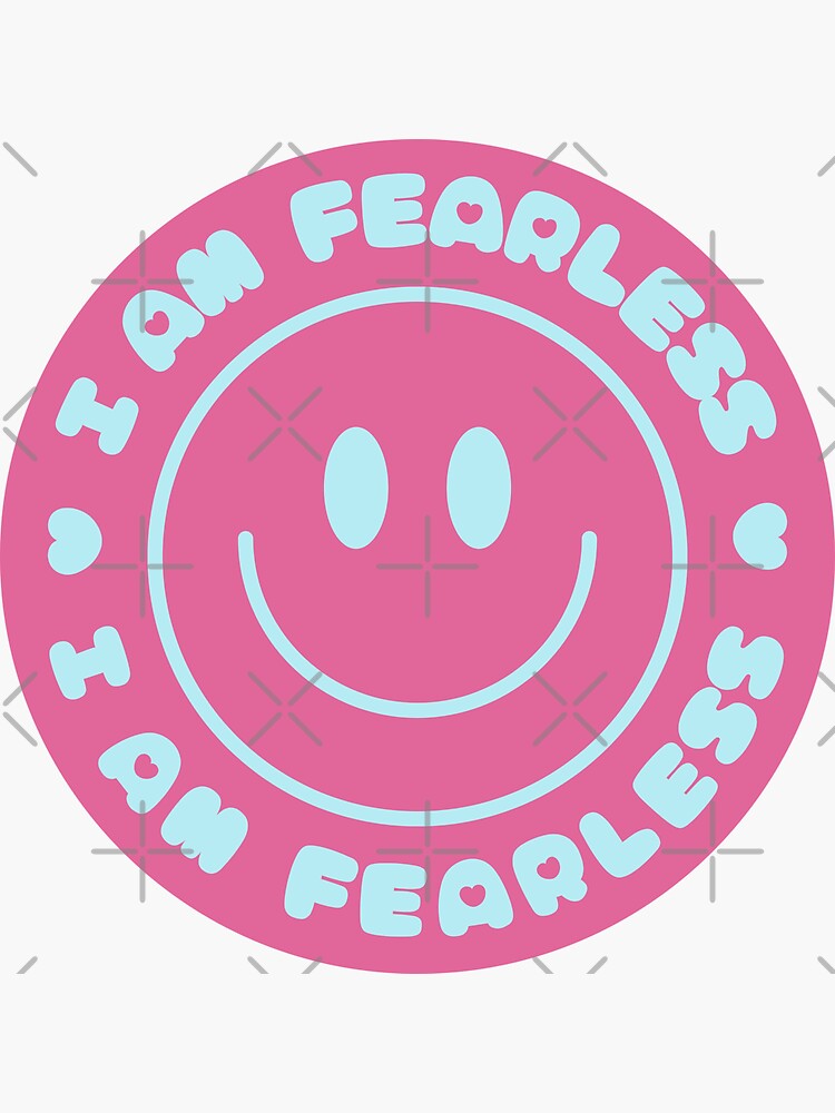 "I Am Fearless Affirmation Smiley Face" Sticker for Sale by NinniShop ...