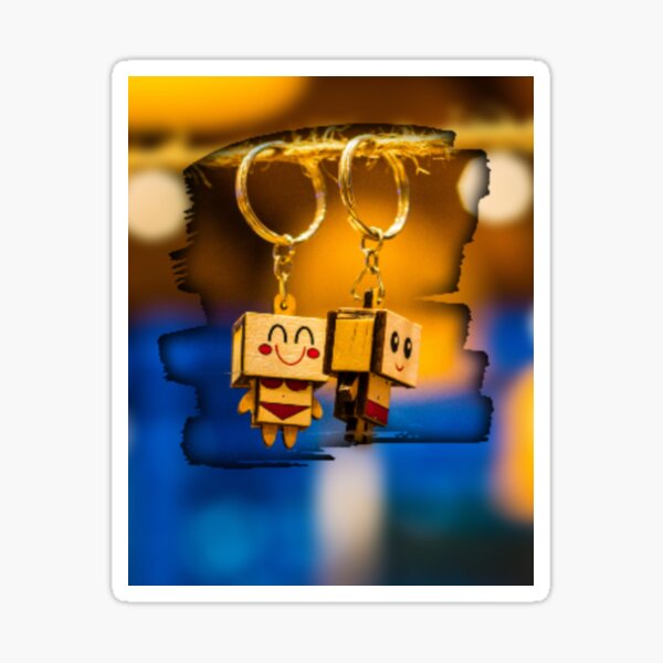"Box Man Couple Key Chain" Sticker for Sale by boban0004 | Redbubble