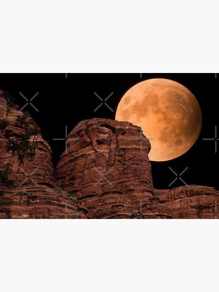 "Full Moon Over Red Canyon" Sticker for Sale by LarryNaderPhoto | Redbubble