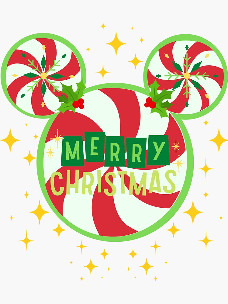 "Magical Mickey - Peppermint Ears " Sticker for Sale by KawaiiKatArt ...