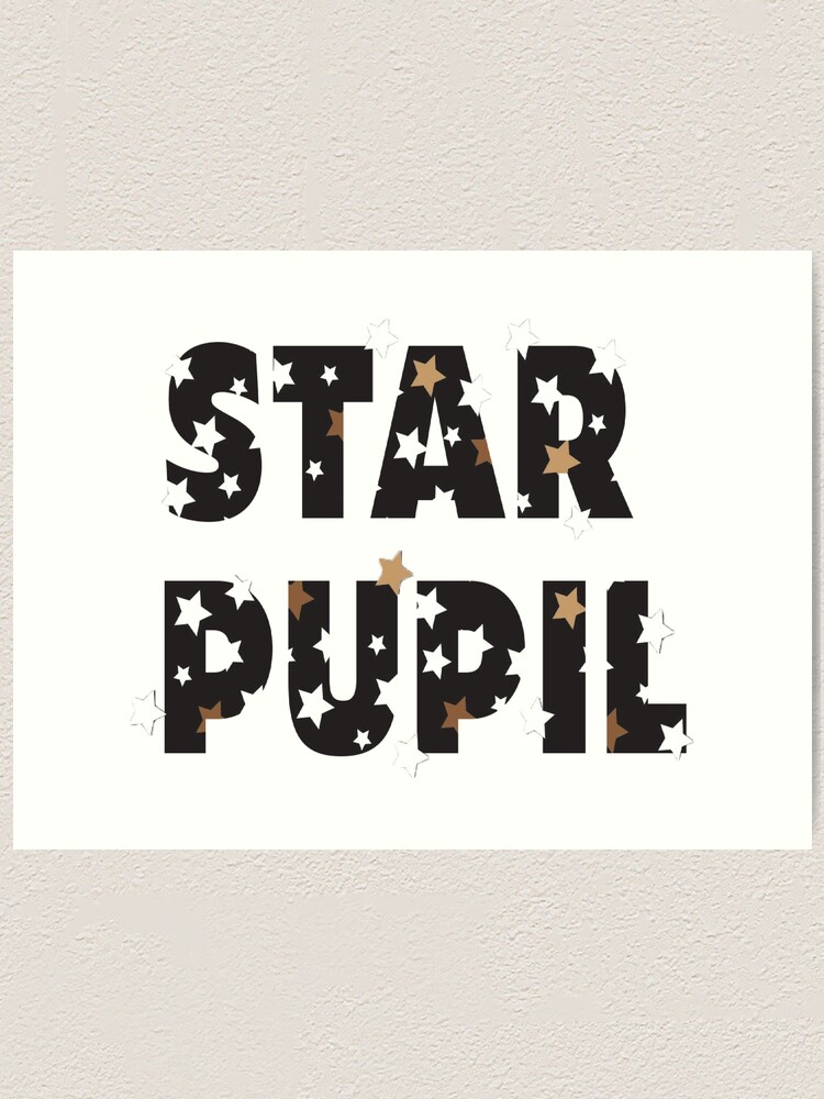 "Star Pupil Writing with White and Gold Protruding Stars for the ...