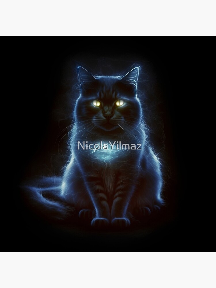 "Black Spectral Patronus cat" Art Board Print by NicolaYilmaz | Redbubble