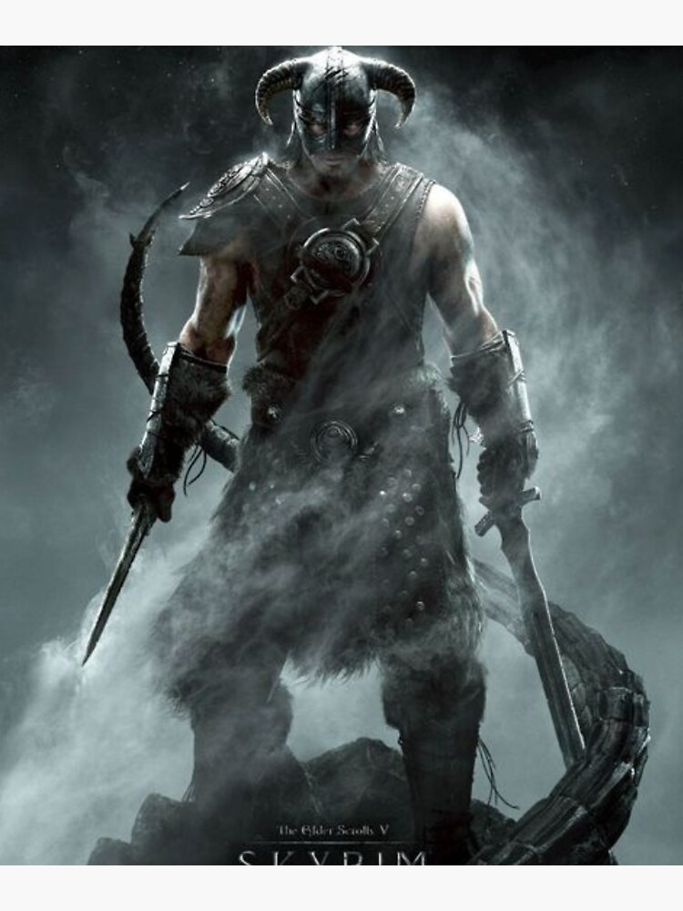 "affiche de skyrim the elder scrolls V posters" Sticker for Sale by ...