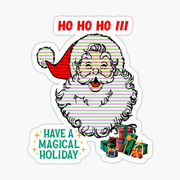 "Happy Santa-HO HO HO" Sticker for Sale by sebastiano01 | Redbubble
