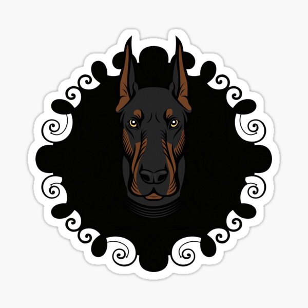 "Awesome black dog design." Sticker for Sale by awsomeprod | Redbubble
