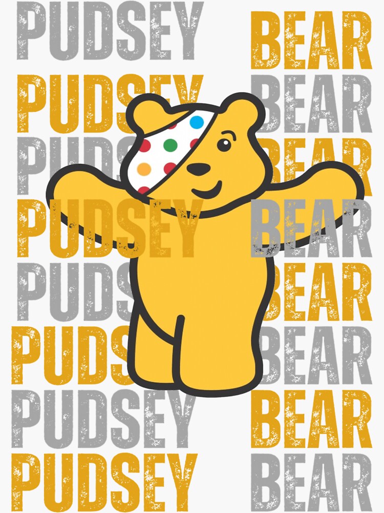 "Tesco Pudsey Bear!" Sticker for Sale by WonderPrint6 | Redbubble
