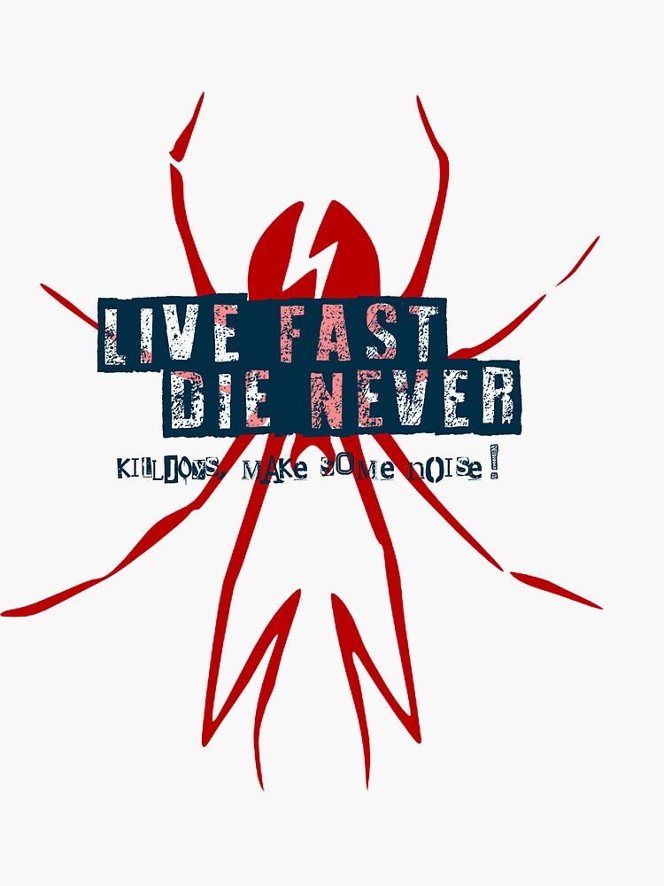 "LIVE FAST" Sticker for Sale by ninetytwosies | Redbubble