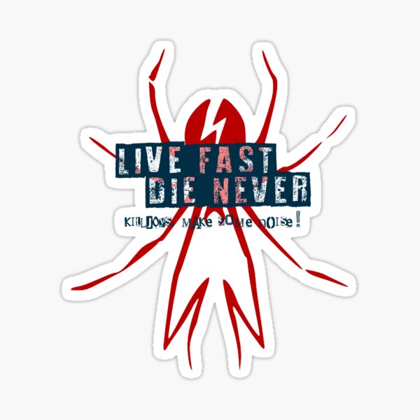 "LIVE FAST" Sticker for Sale by ninetytwosies | Redbubble