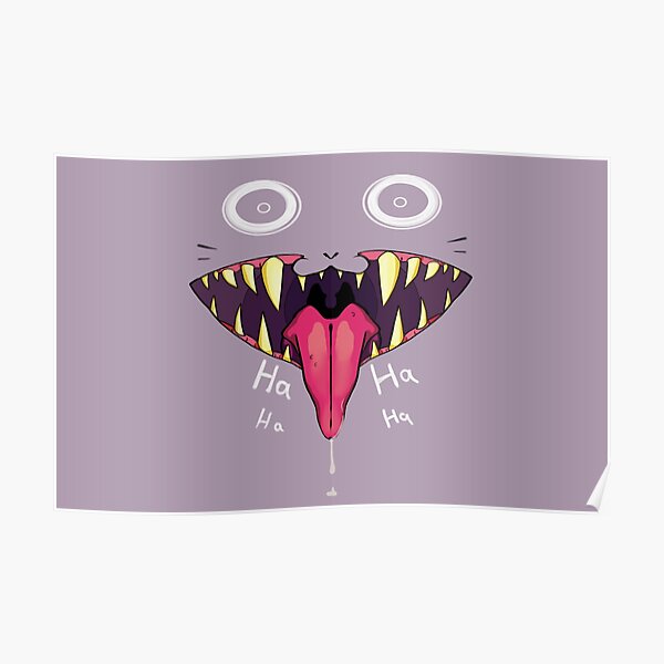 "Ugly Purple Monster Cat Face" Poster for Sale by KioskCala | Redbubble