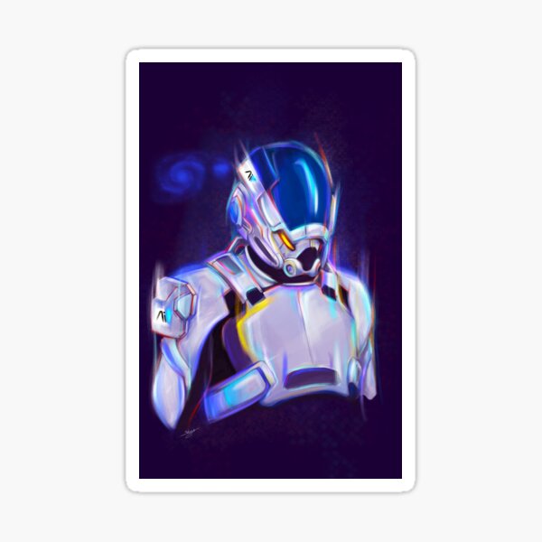 "NEON Scott Ryder FAN ART" Sticker by ShayaFury | Redbubble