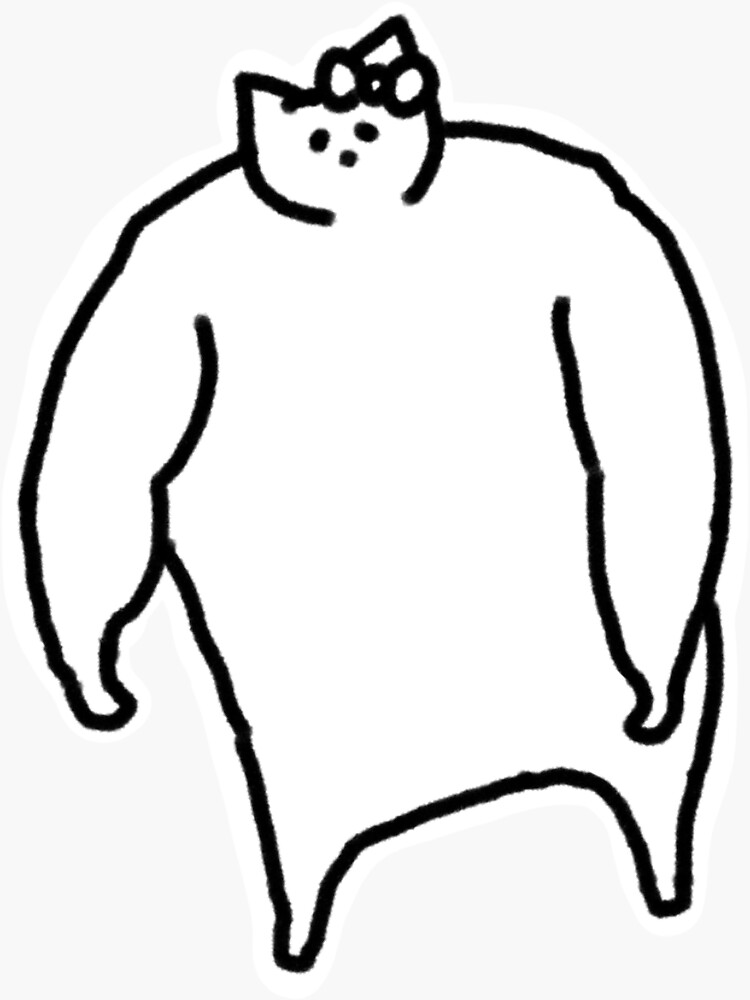 "bulky cat" Sticker for Sale by getwast3d | Redbubble