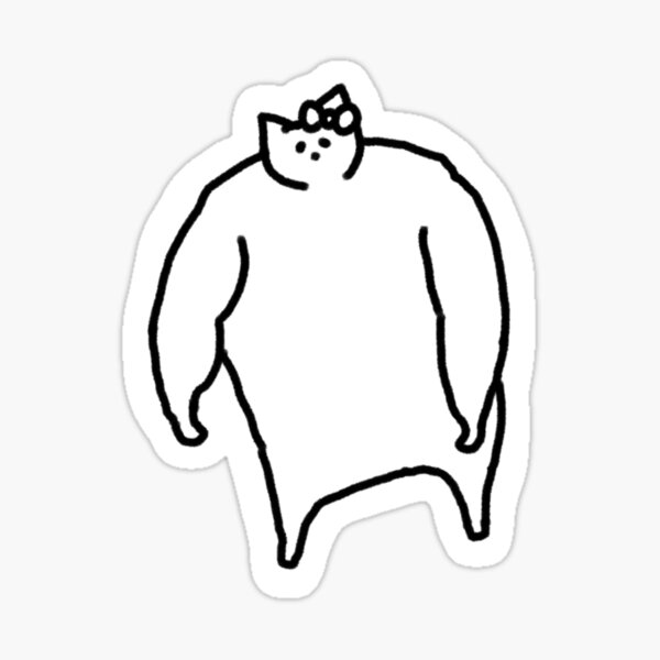 "bulky cat" Sticker for Sale by getwast3d | Redbubble
