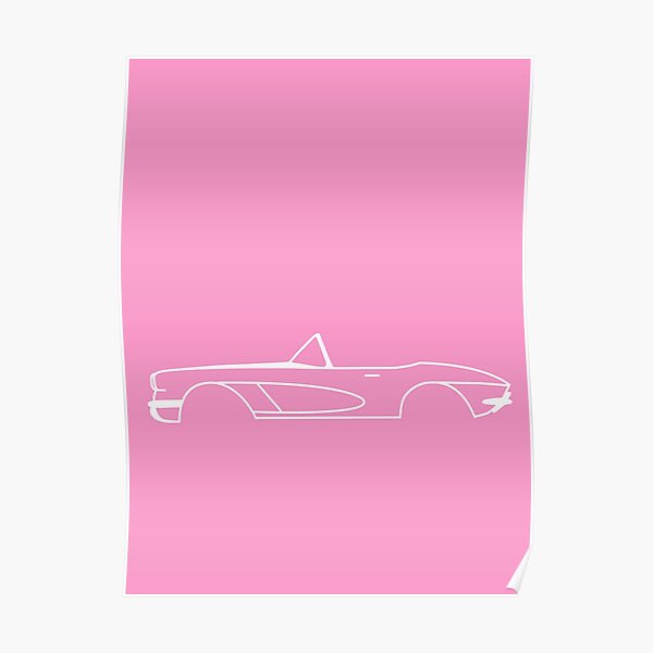 "pink chevrolet car " Poster for Sale by ELithen | Redbubble