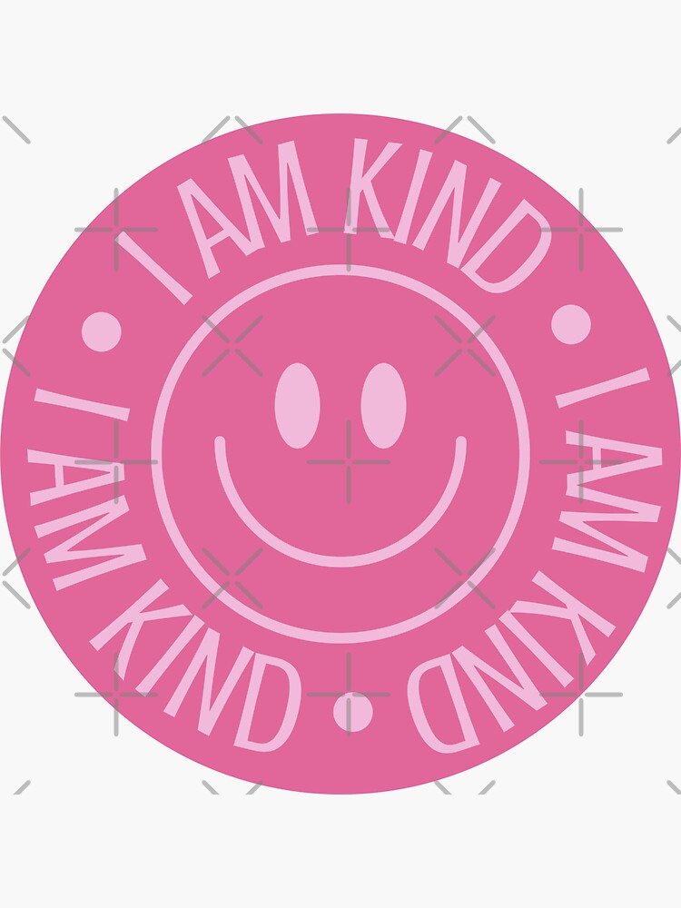 "I Am Kind Smiley Face" Sticker for Sale by NinniShop | Redbubble